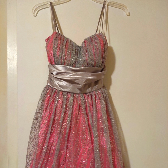 B. Smart | Dresses | Pink Glitter Sparkle Prombarbiehomecoming Dress ...